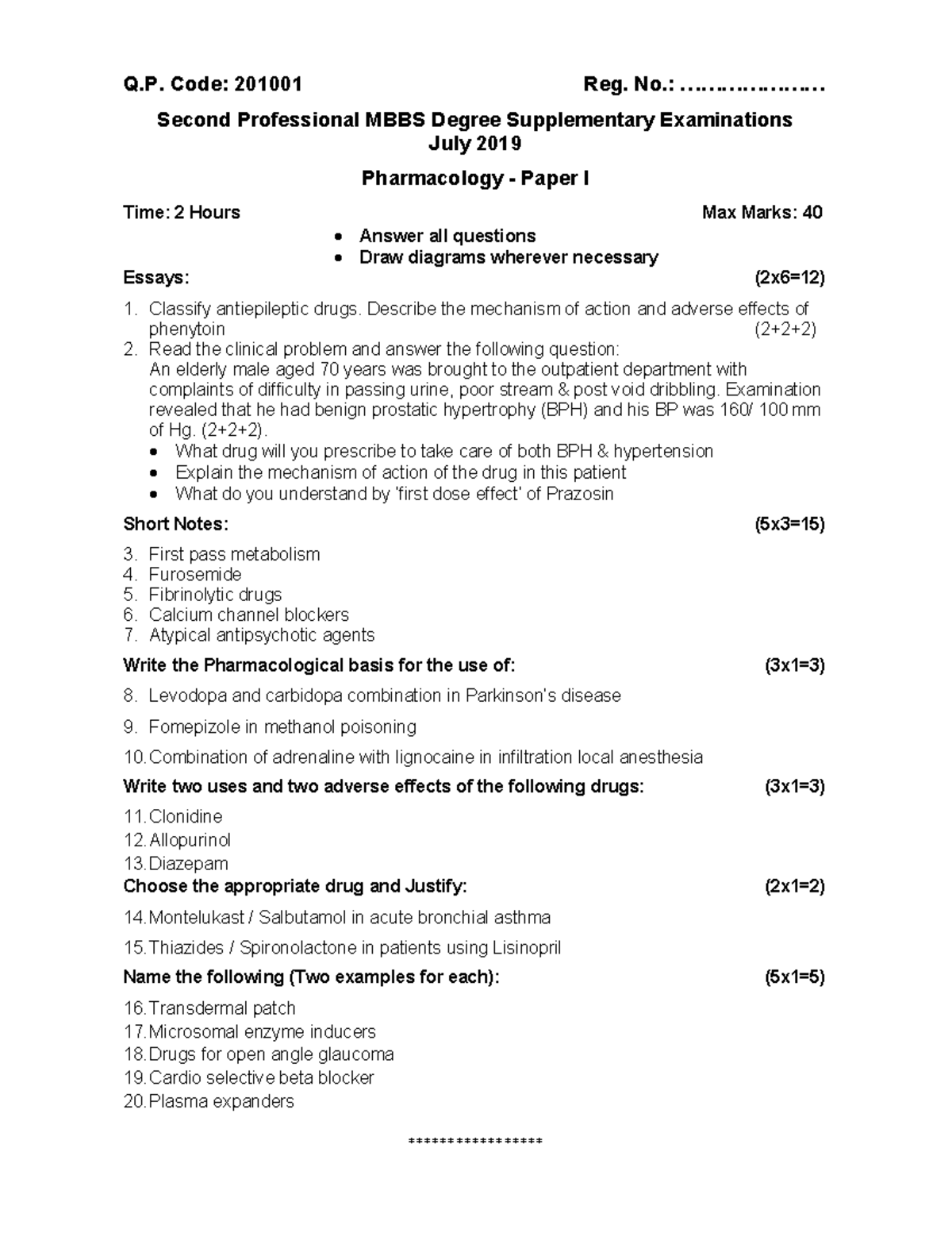 2010 01 - questuon - Q. Code: 201001 Reg. No ...