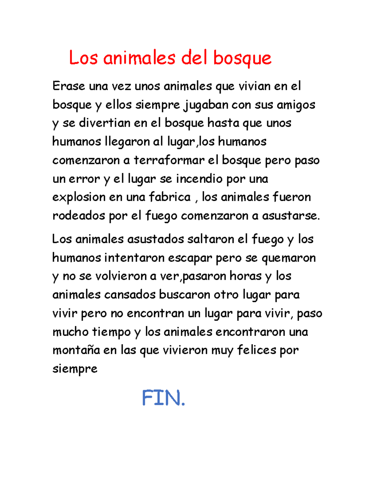 Los animales del bosque - Los animales del bosque Erase una vez unos ...