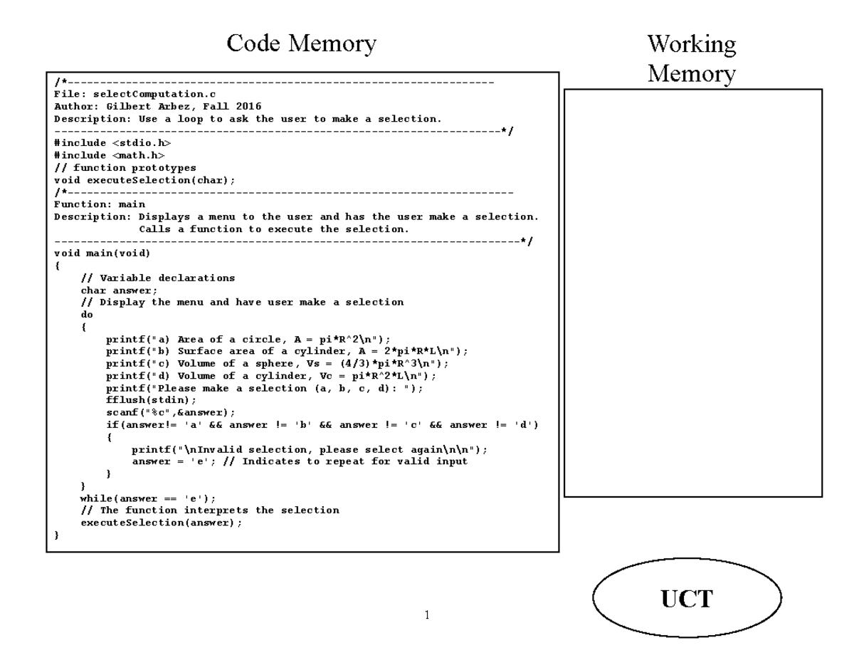 GNG1106 Module 3Model Prog Exemples - /*- File: selectComputation ...