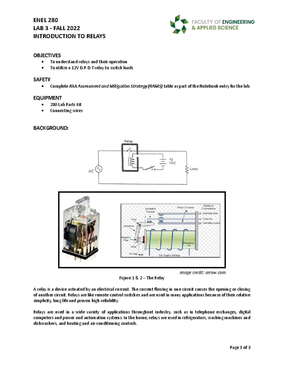 2022 ENEL 280 lab 3 - Lab 3 Outline - ENEL 280 LAB 3 - FALL 2022 ...