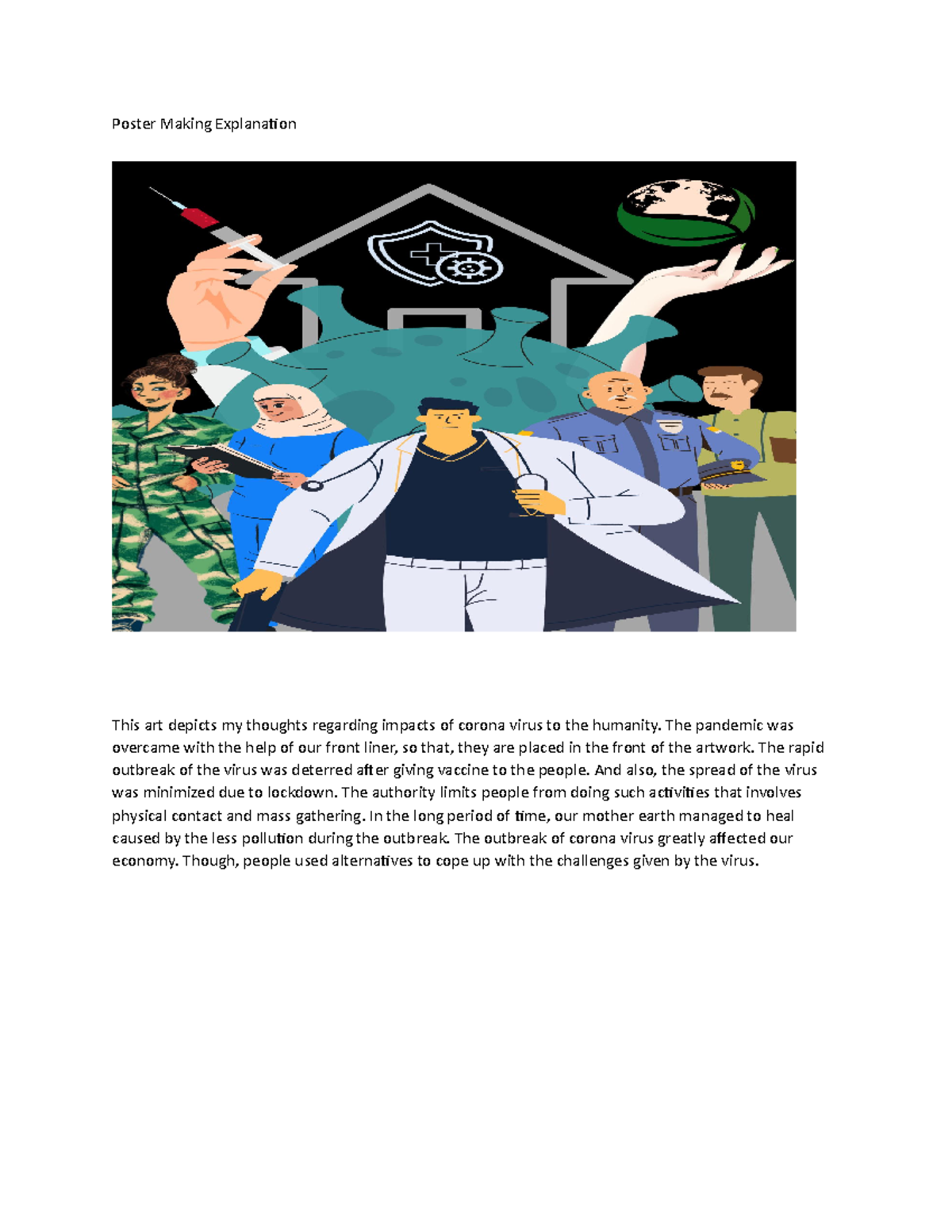 Porster Making Explanation - Poster Making Explanation This art depicts ...