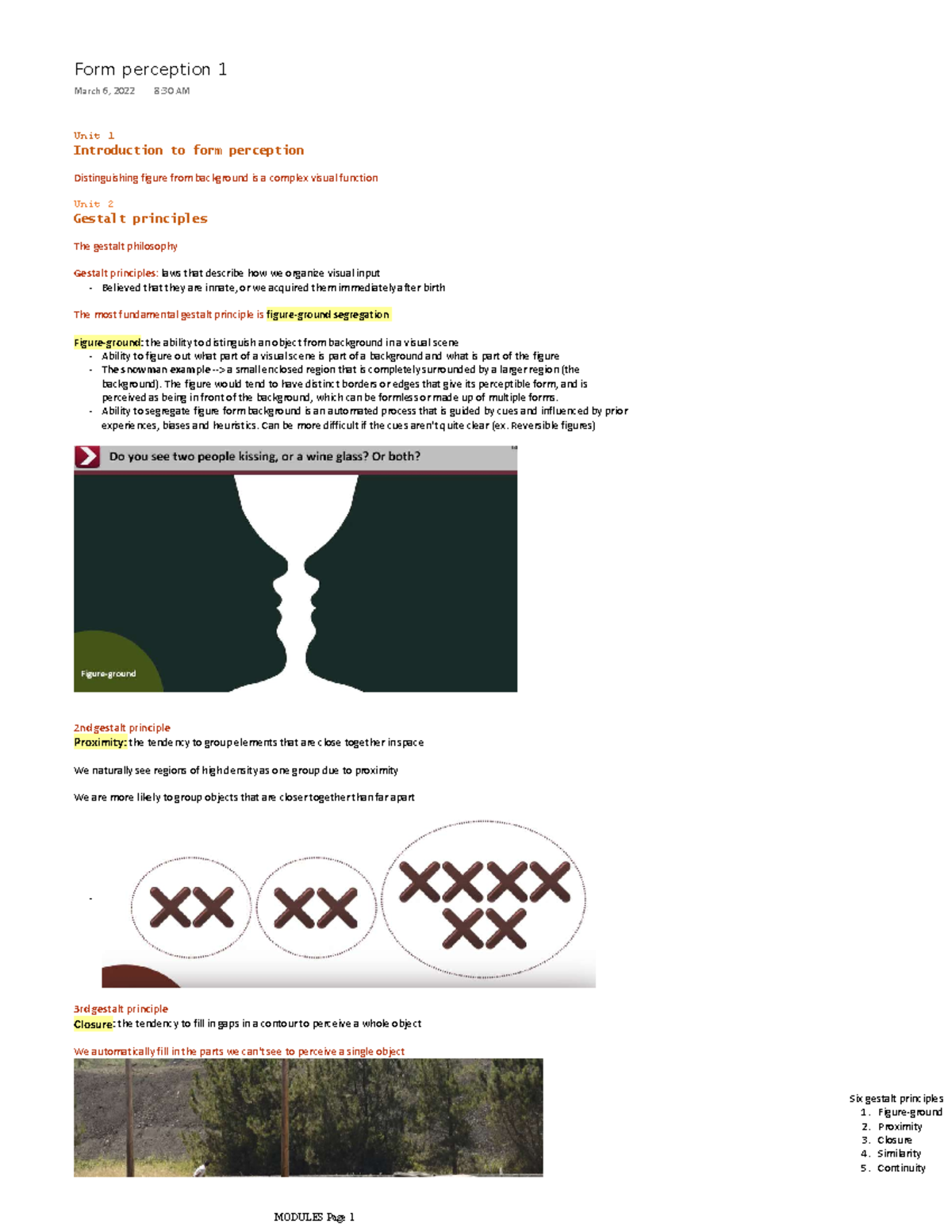 Psych form perception 01 - Unit 1 Introduction to form perception ...