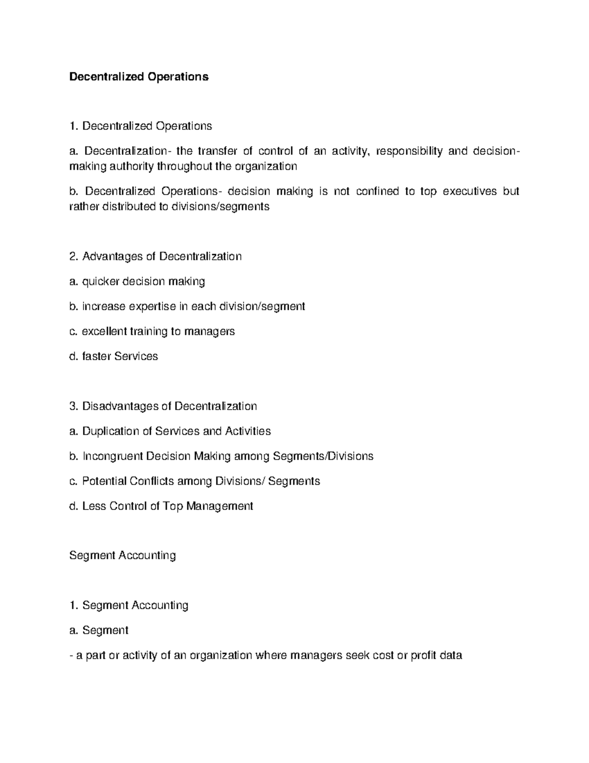 Decentralized Operations - Decentralized Operations Decentralized ...