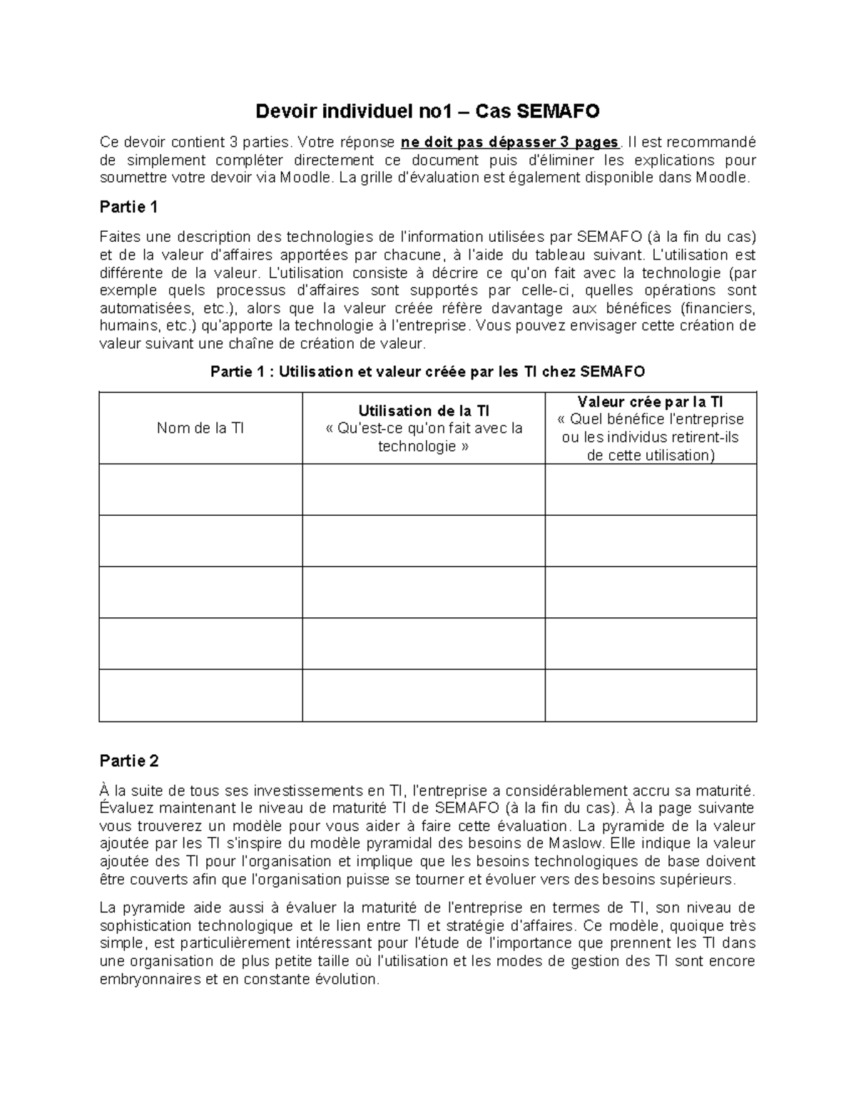 Devoir individuel no1 - Cas Semafo - Devoir individuel no1 – Cas SEMAFO Ce devoir contient 3 ...