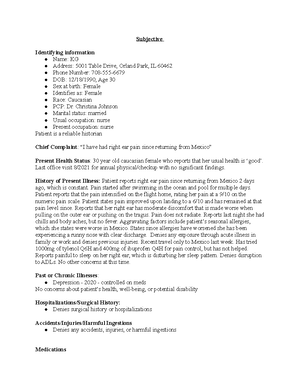 Constipation SOAP Notes.docx - Soap Note # Main Diagnosis (Exp: Soap ...