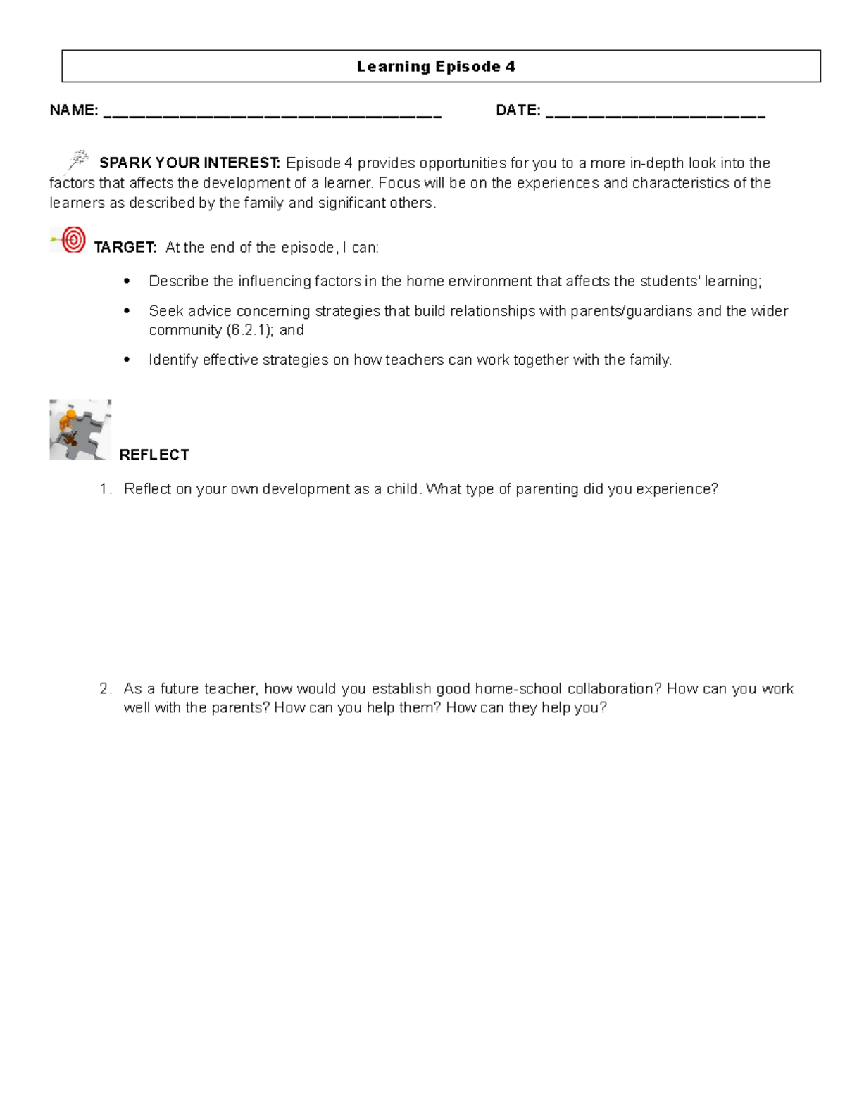 FS 1 L.Ep 4 - Field Study 1 - NAME ...