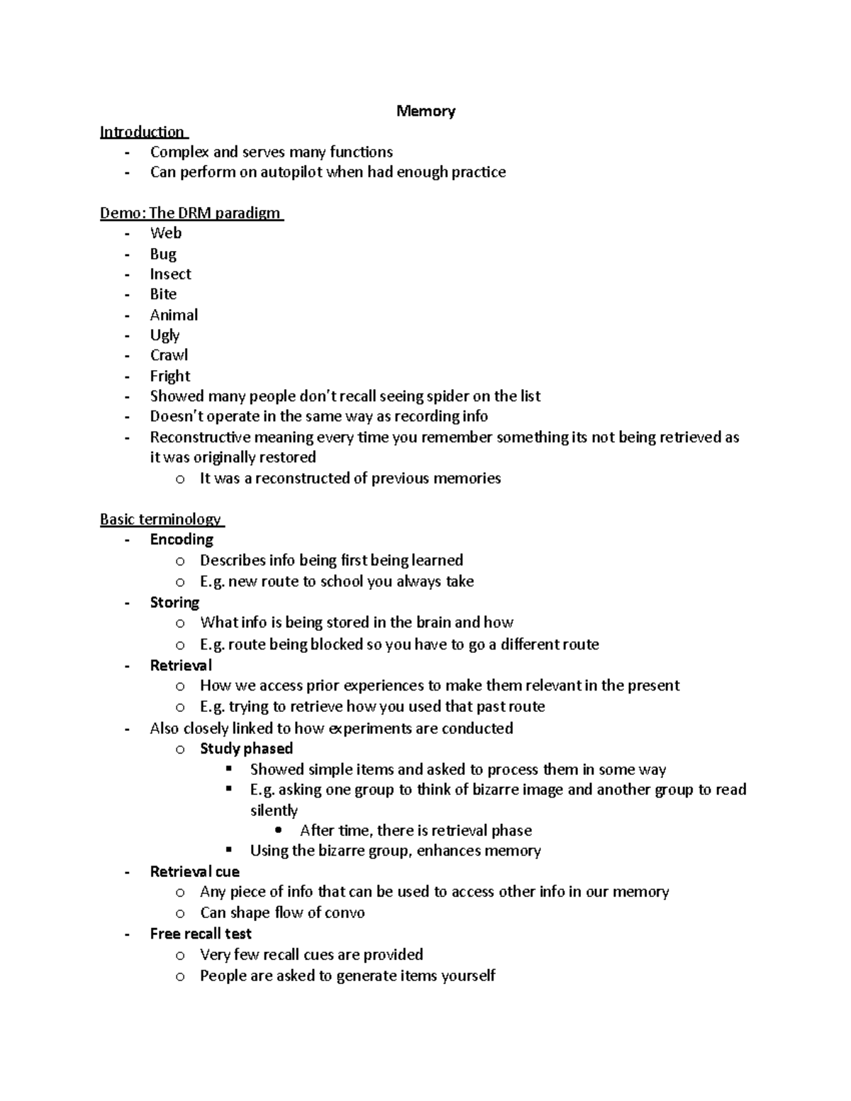 Psych Lecture 9 Week 11 And Textbook Chapter 8 Memory Memory Introduction Complex And Serves 