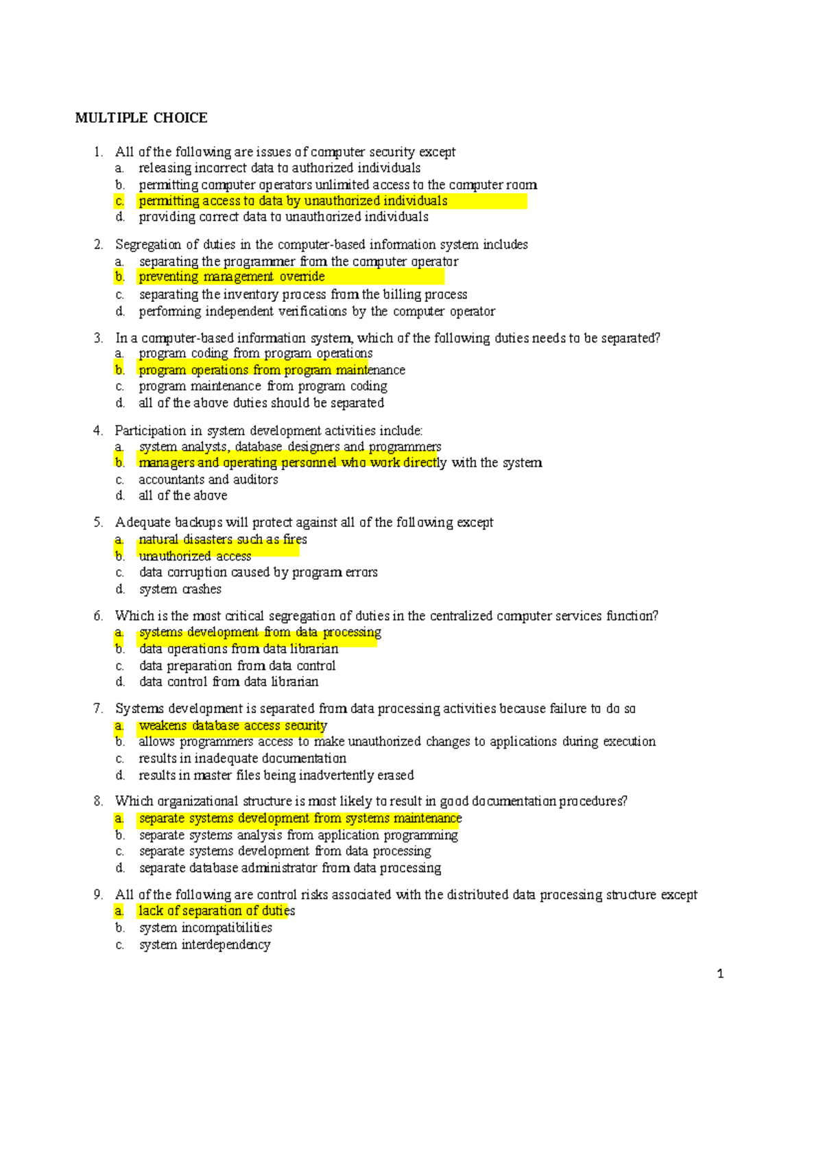 Module-2-quiz-auditing-and-assurance-principles-cis-environment compress - MULTIPLE CHOICE All ...