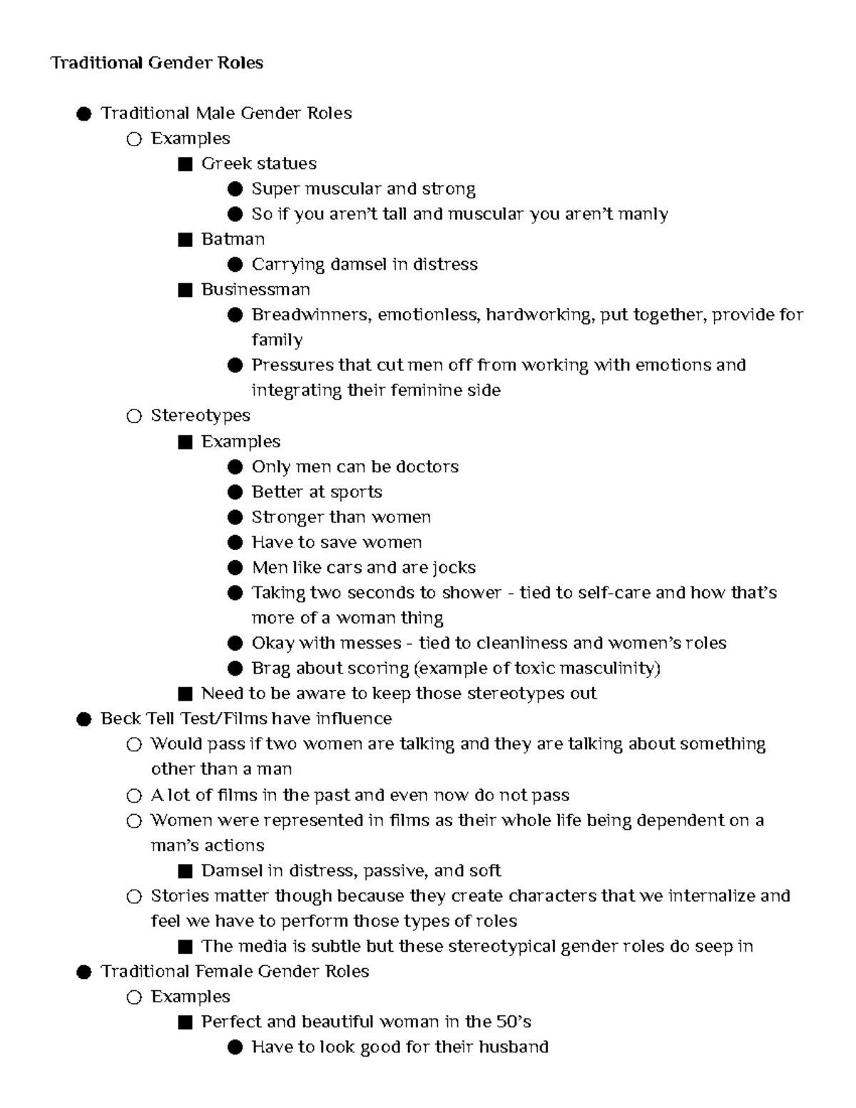 Traditional Gender Roles - Masculine Defined in comparison to one ...