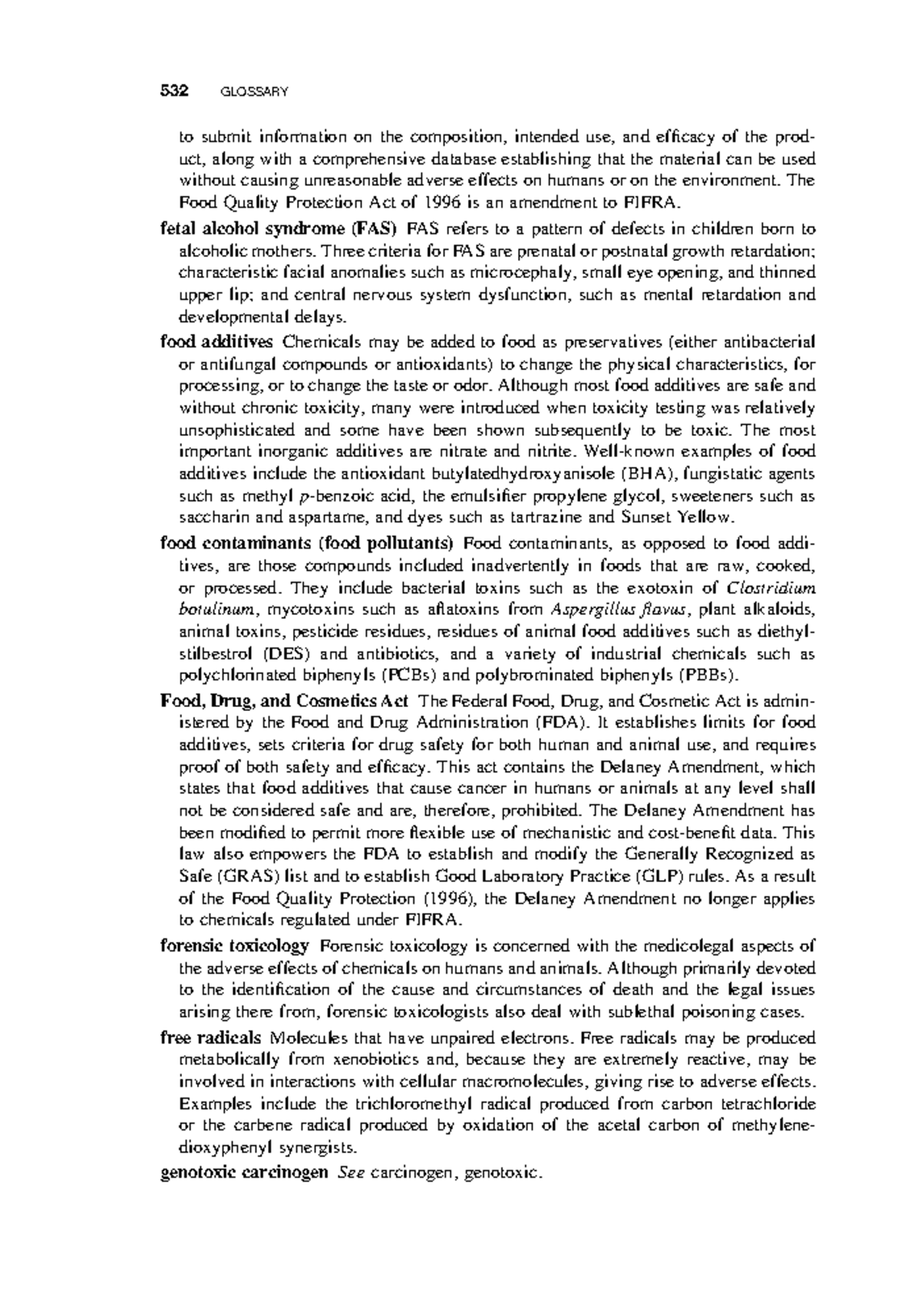 Textbook of Modern Toxicology 557-557 - 532 GLOSSARY to submit ...