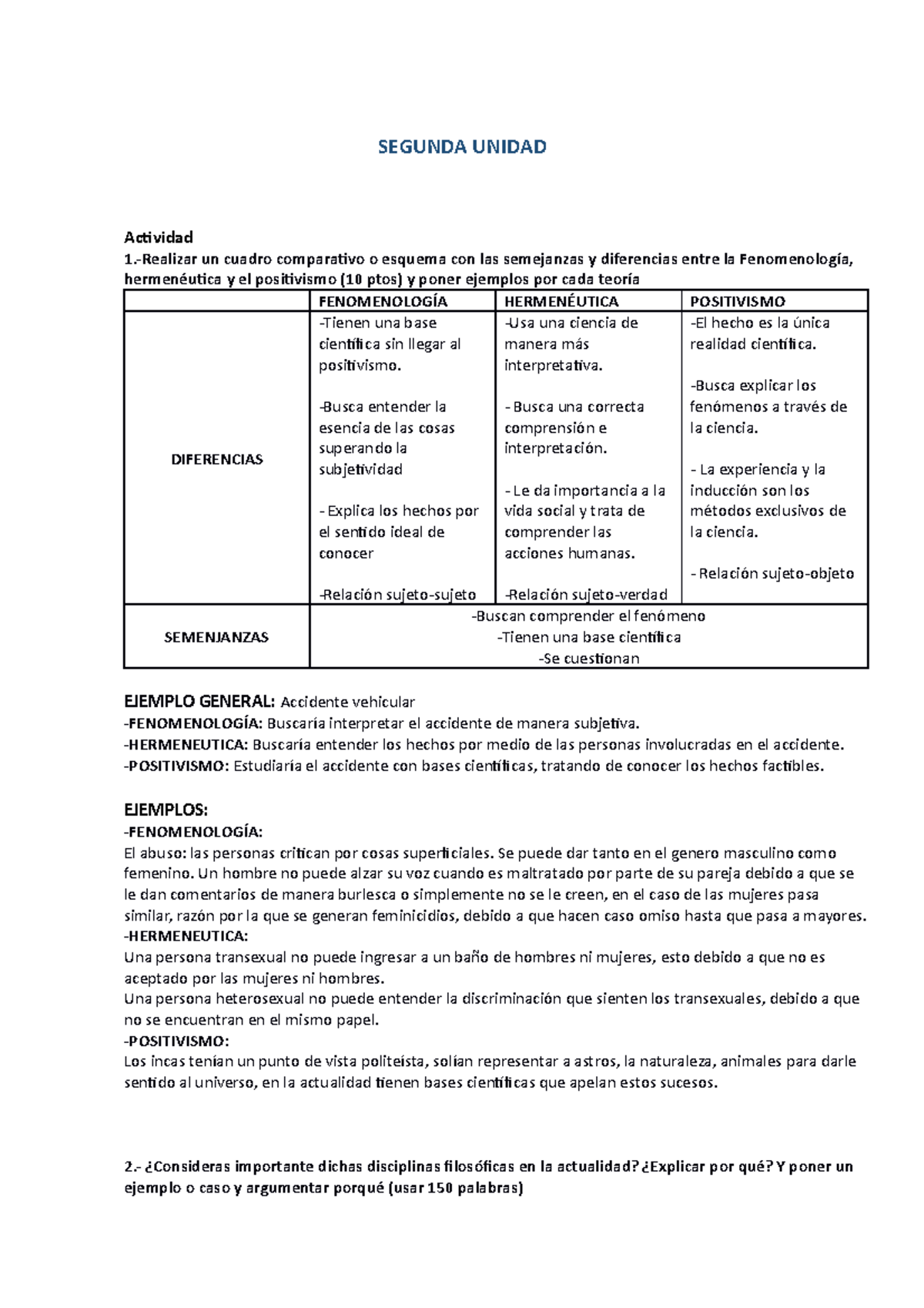 Producto de la Segunda Unidad - Curso de filosofía - SEGUNDA UNIDAD ...