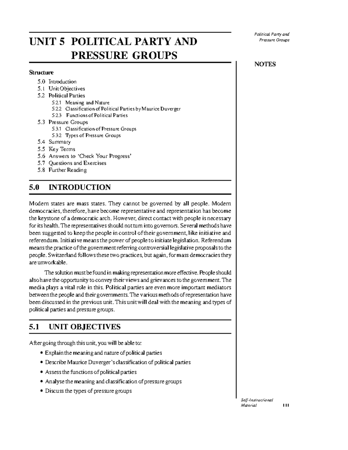 Pressure group - Self-Instructional Pressure Groups NOTES UNIT 5 ...