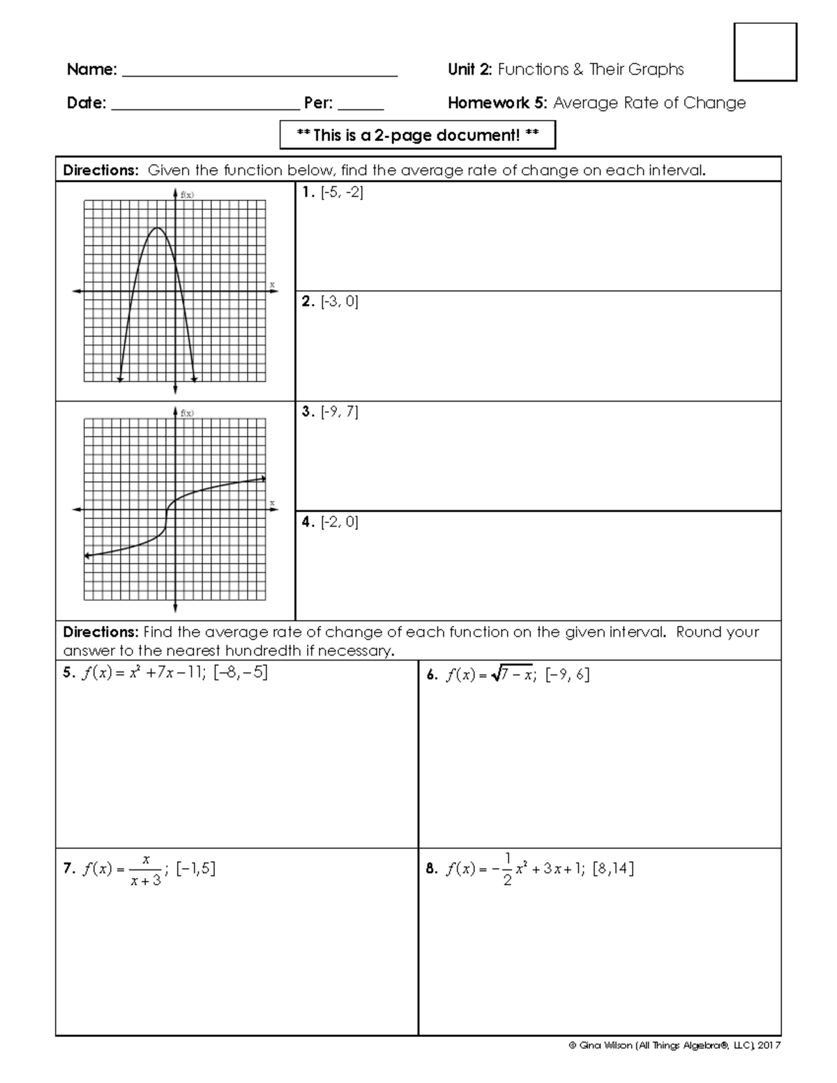 Homework 5 8-28 - N/A - Name: ___________________________________ Unit ...