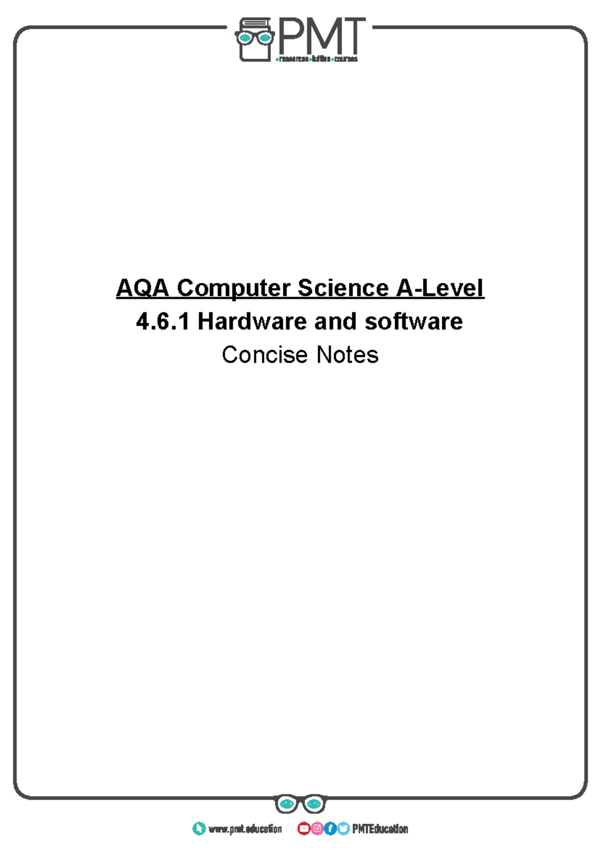 6.1. Hardware and Software - AQA Computer Science A-Level 4.6 Hardware ...