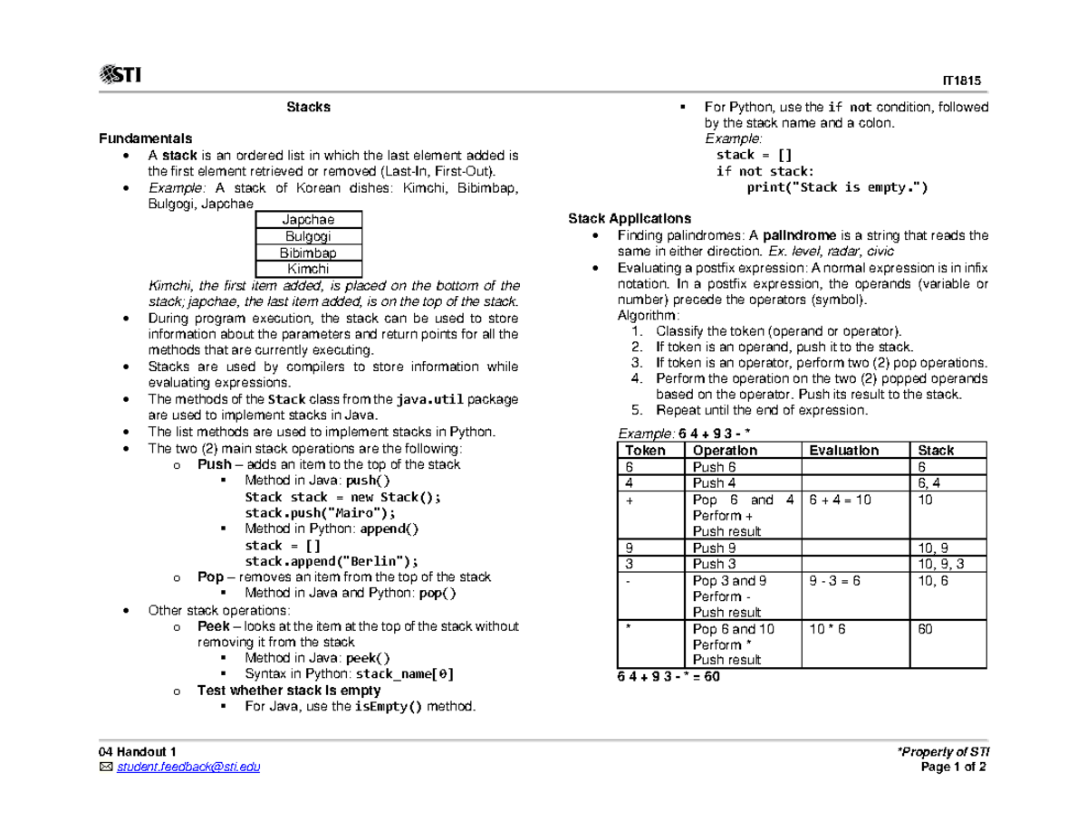 Inbound 6037936977452023026 - IT 04 Handout 1 *Property of STI student ...