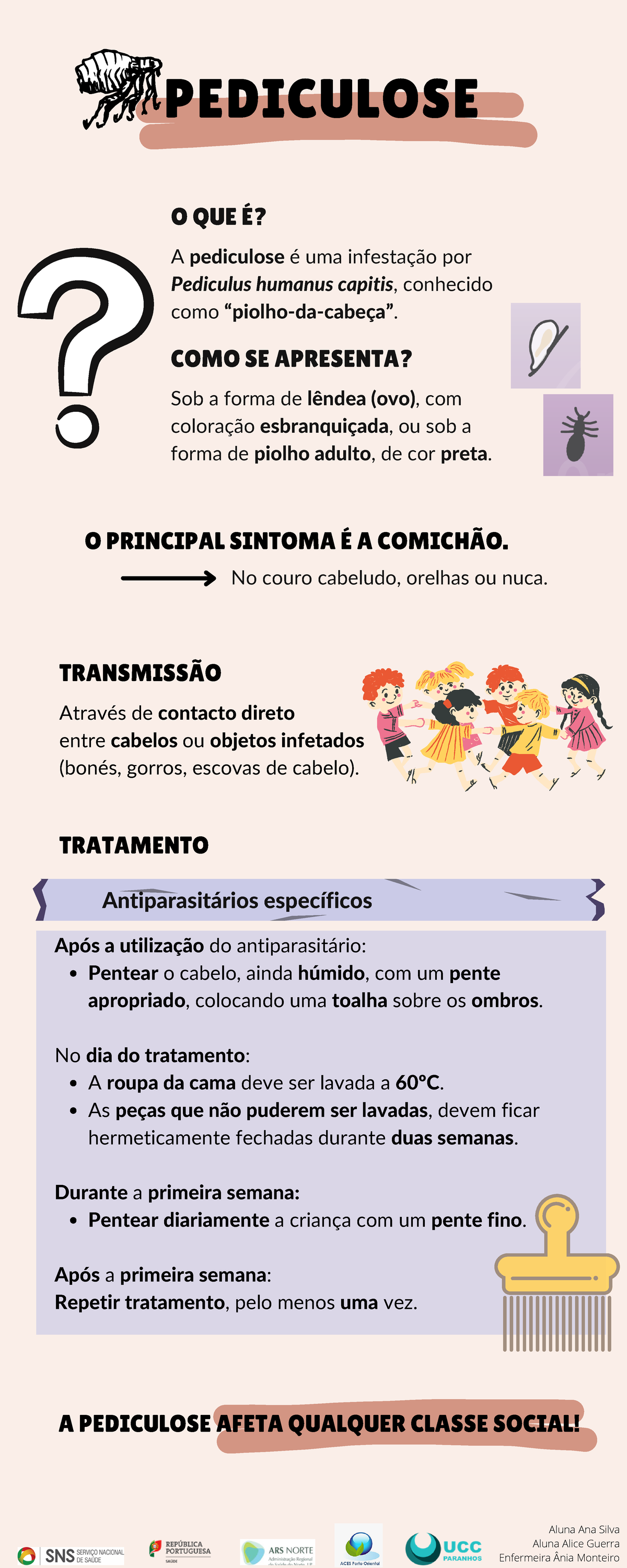 Pediculose - Material de apoio - PEDICULOSE TRANSMISSÃO O QUE É? A ...