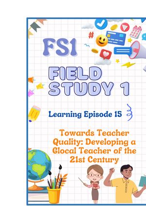 FS1- Episode-5 - FS 1 episode 5 - FS 1 Structuring an Ideal Learning ...
