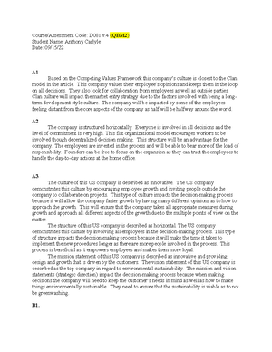 QMB2 Task 1 - An example of passing work done for D081 QMB2 Task 1 ...