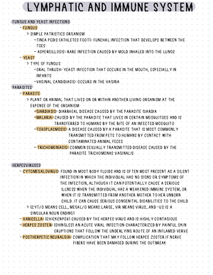 Lymphatic and Immune System 2 - HIMT 1300 - Studocu