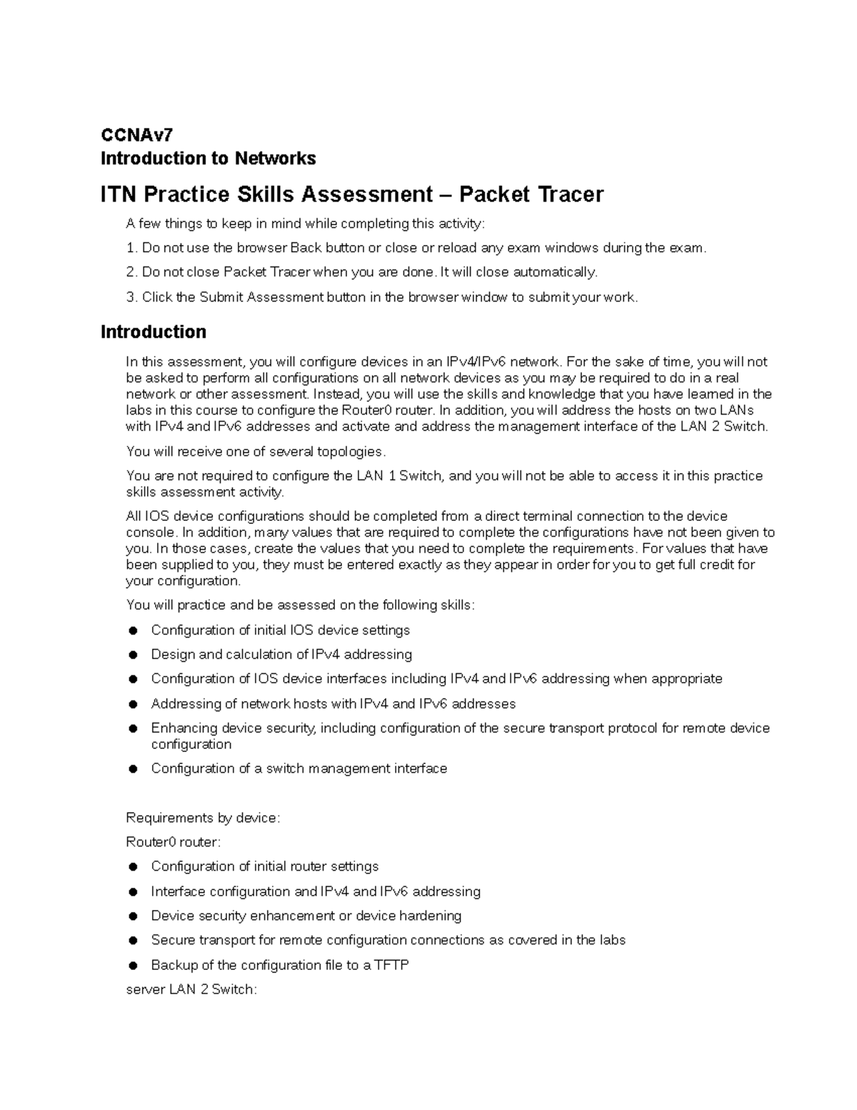 Tr1 capturas - SENATI - CCNAv Introduction to Networks ITN Practice ...