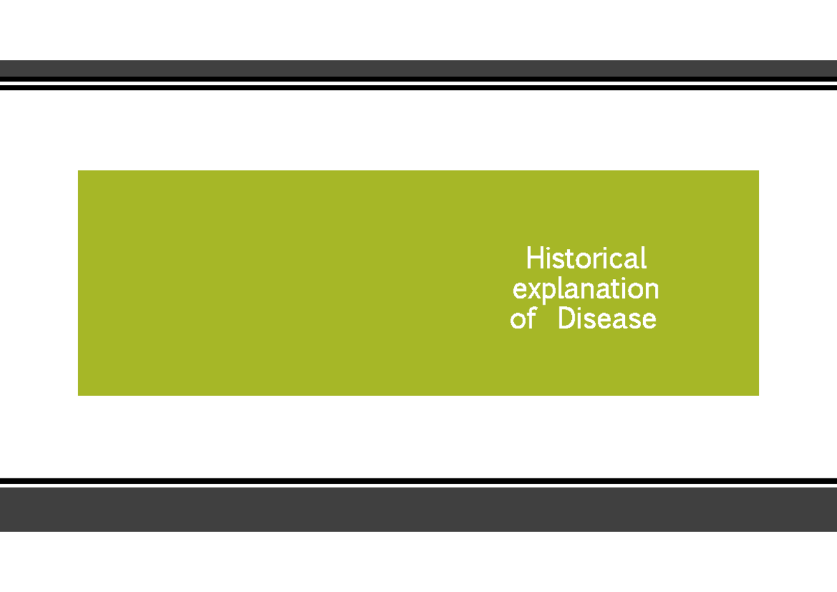 Historical explanation of Disease 1300-1800s - Historical explanation ...