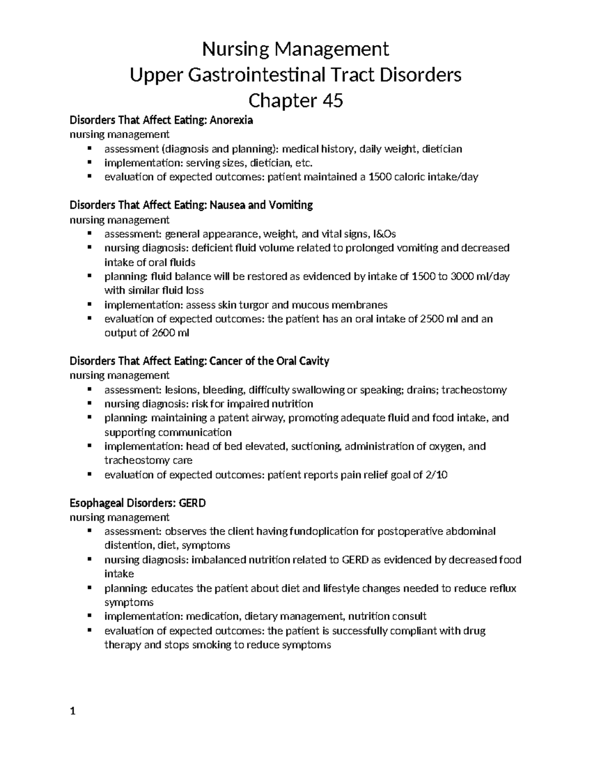 Gastro Chapter 45 - Nursing Management Upper Gastrointestinal Tract ...