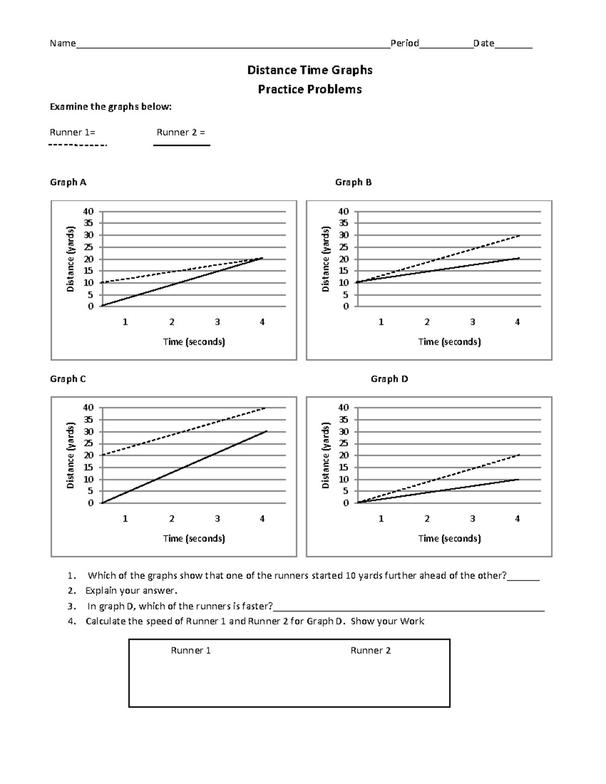 Distance time graph practice problems 1 Studocu Distance time graph practice problems 1 Studocu