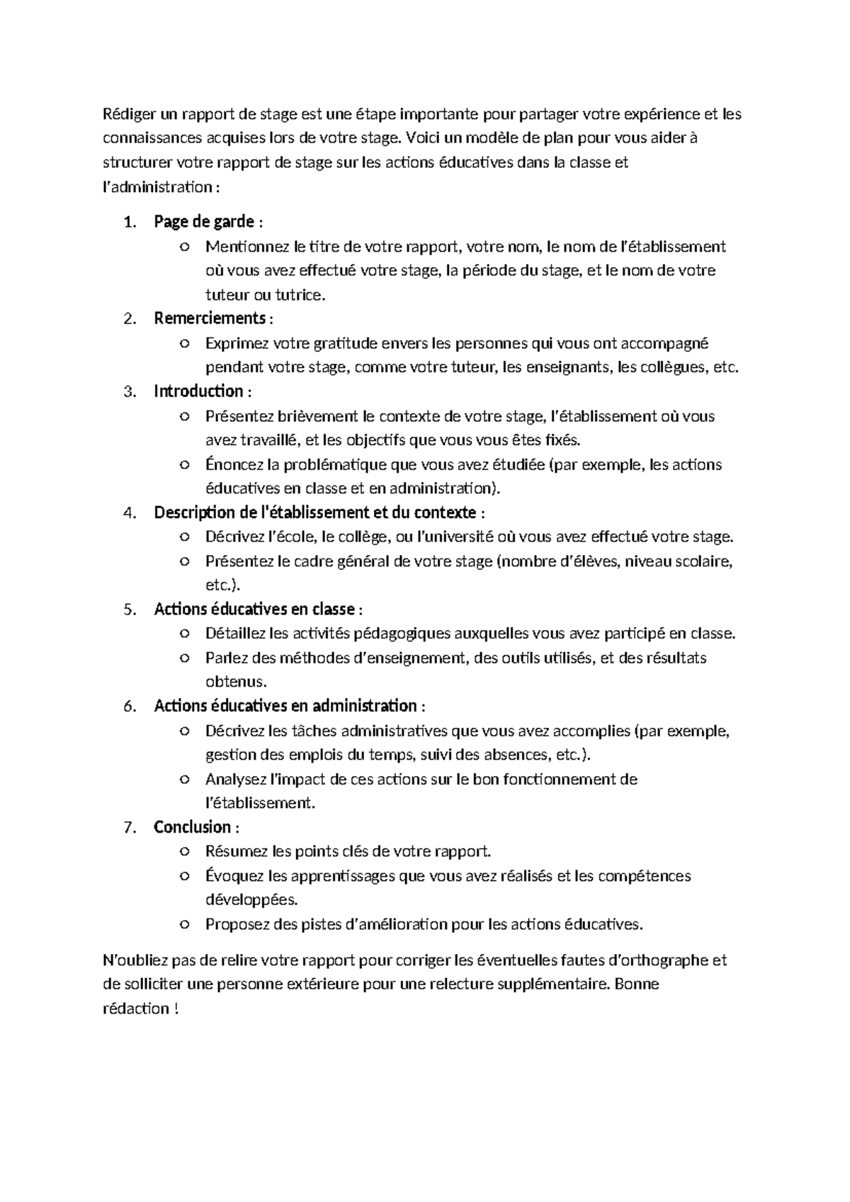 Comment rédiger un rapport de stage - Rédiger un rapport de stage est ...