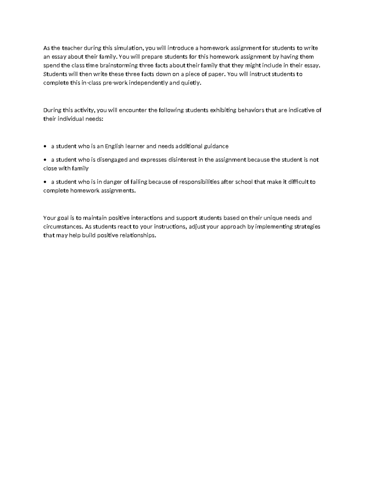 Dkm3 task 3 - diverse learners attempt 1 pass - As the teacher during ...