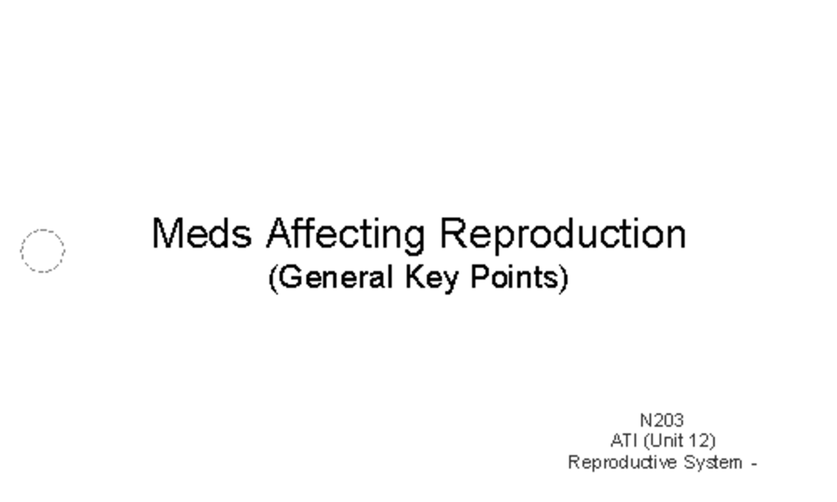 ATI Flash Cards 12, Medications Affecting the Reproductive System ...