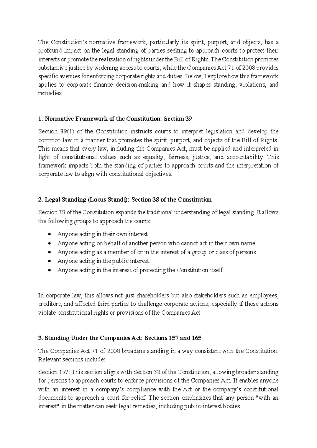 Normative Framework - The Constitution’s normative framework ...