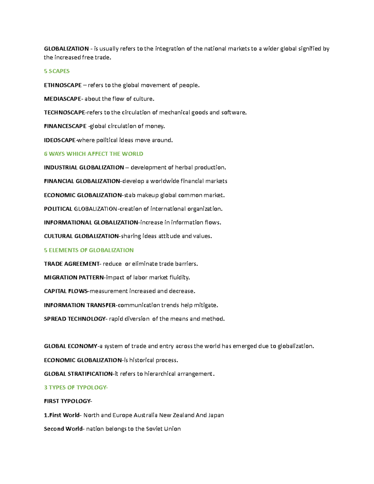 GE104- Reviewer - Thankss - GLOBALIZATION - is usually refers to the ...