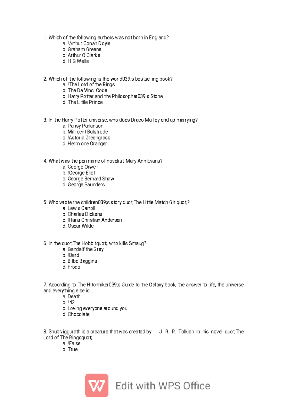 ACC193 Financial Regulation Analysis Spring 2023 5 - Which of the following authors was not born ...