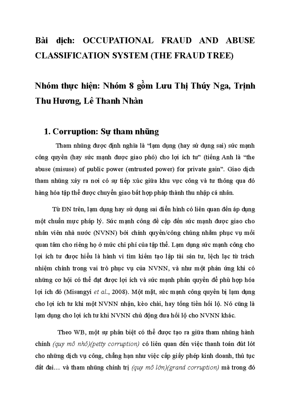 Occupational Fraud AND Abuse Classification System (THE Fraud TREE ...