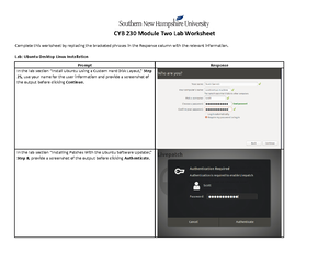 CYB 230 Scott Garrett Worksheet - CYB 230 Module Three Lab Worksheet Complete this worksheet by ...
