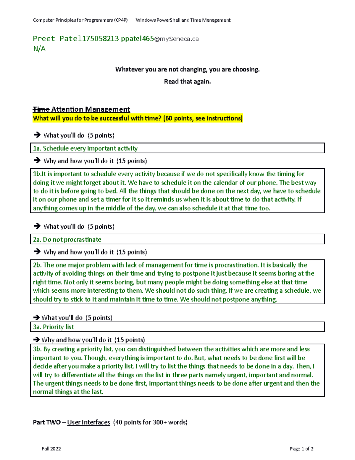 Cpr101 W08 Ui Time Mgmt Activity Computer Principles For Programmers Cp4p Windows Powershell