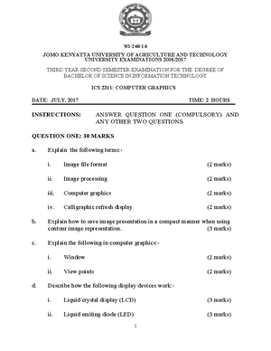 Chapter 8 - Viewing (Computer Graphics) - Chapter 8: Viewing Is the mechanism under which views ...