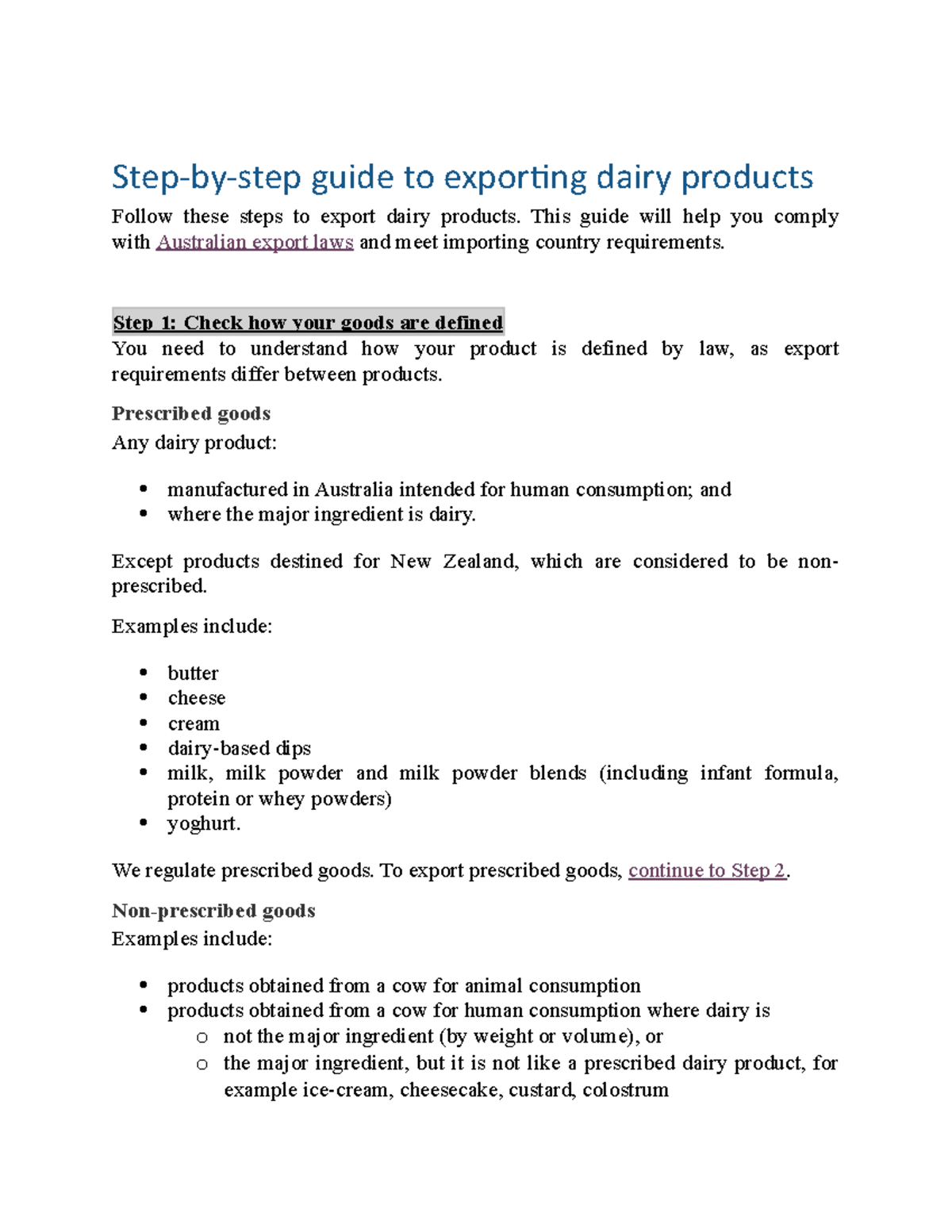 IB (Step for Export of Dairy Product) - Step-by-step guide to exporing ...