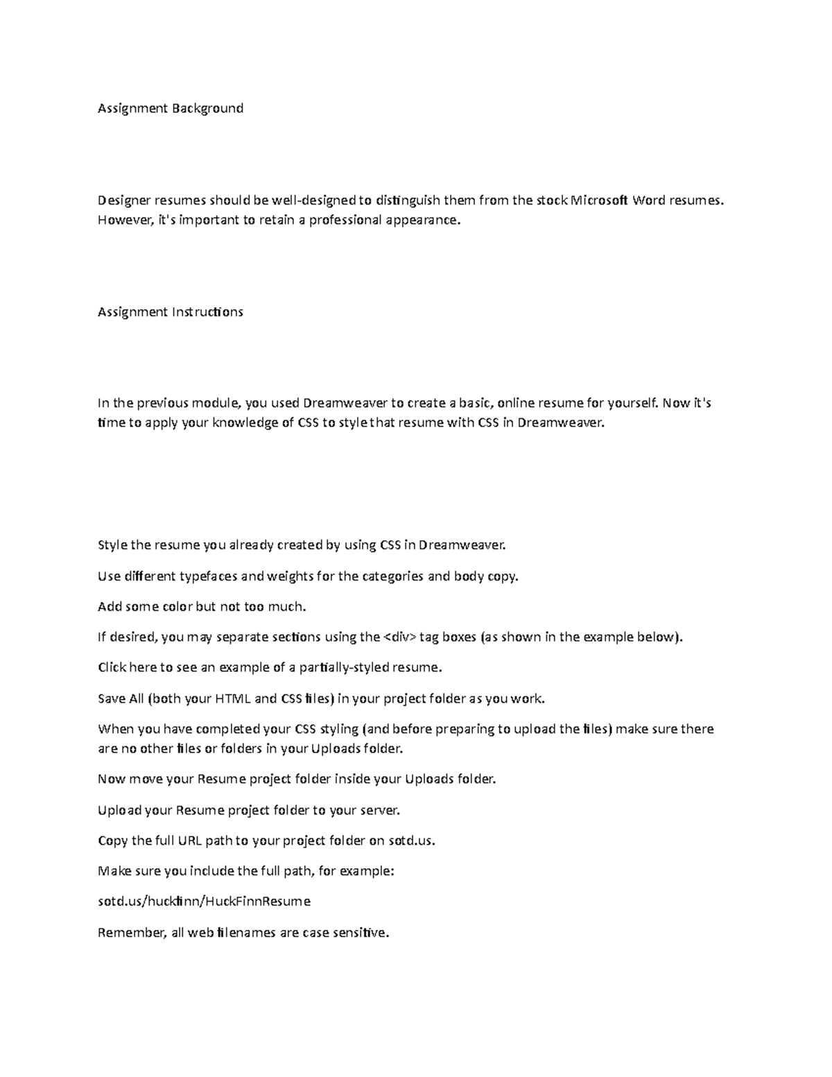 Assignment Background Module 40assignment 1instructions Assignment