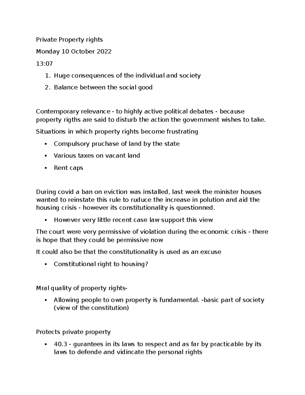 Private Property rights - Private Property rights Monday 10 October ...