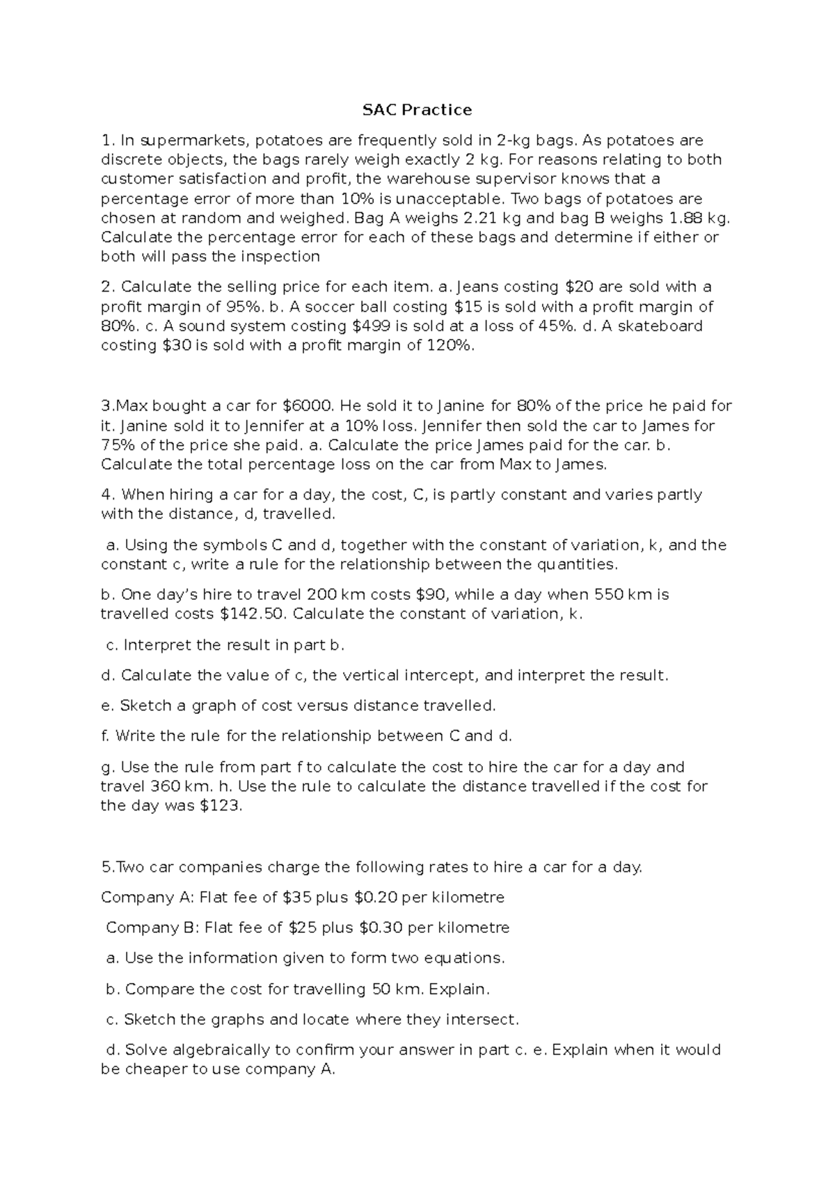 SAC Practice - its math note and question with answers - SAC Practice ...