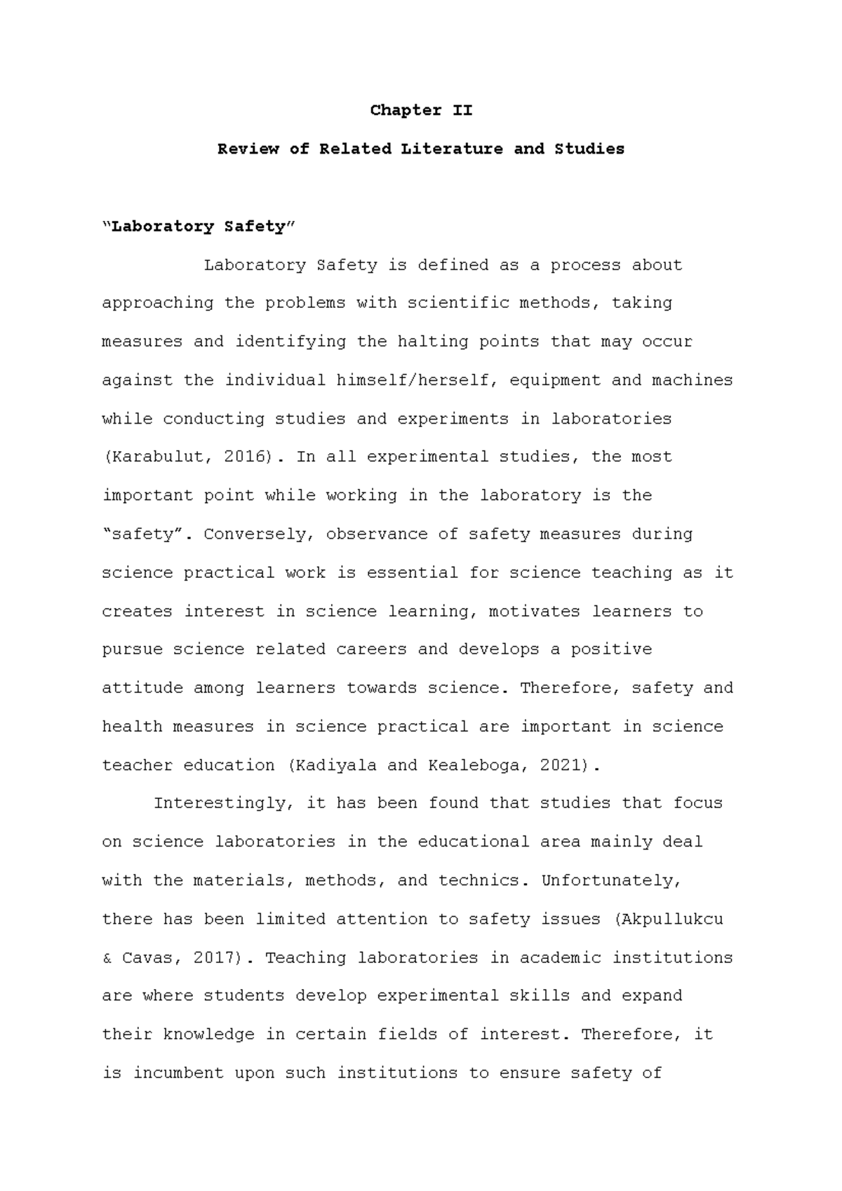 Chapter II - RRL - Chapter II Review of Related Literature and Studies ...