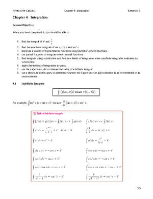 FPMS1014 Math tutorial No6 - Calculus - Studocu
