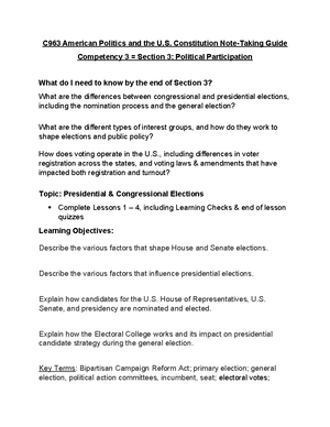 C963 Section 5 Note Taking Guide - C963 American Politics and the U ...