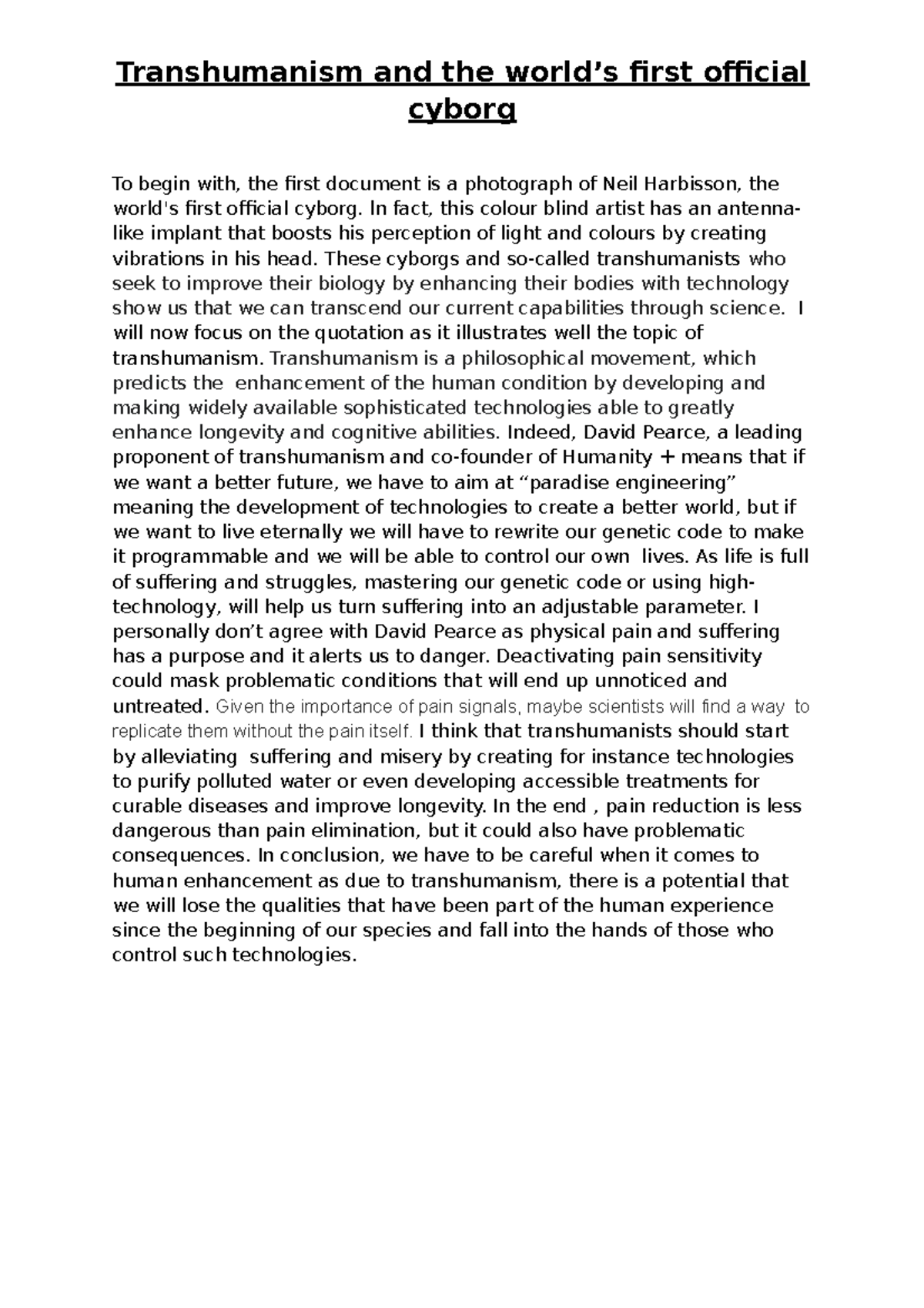 Trnashumanism and the world's first official cyborg - Transhumanism and ...