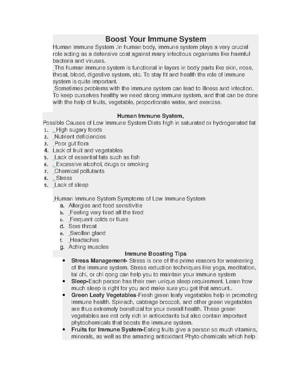 Health - Boosting Your Immune System - Part 3 - Boost Your Immune ...