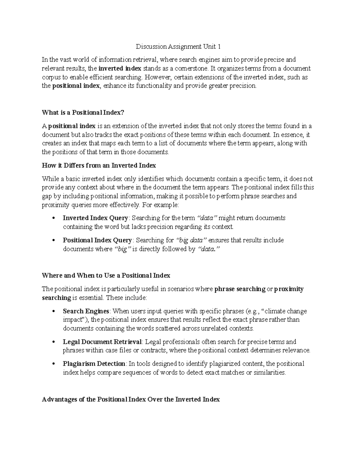 Discussion Assignment Unit 1 CS3308 - Discussion Assignment Unit 1 In the vast world of ...