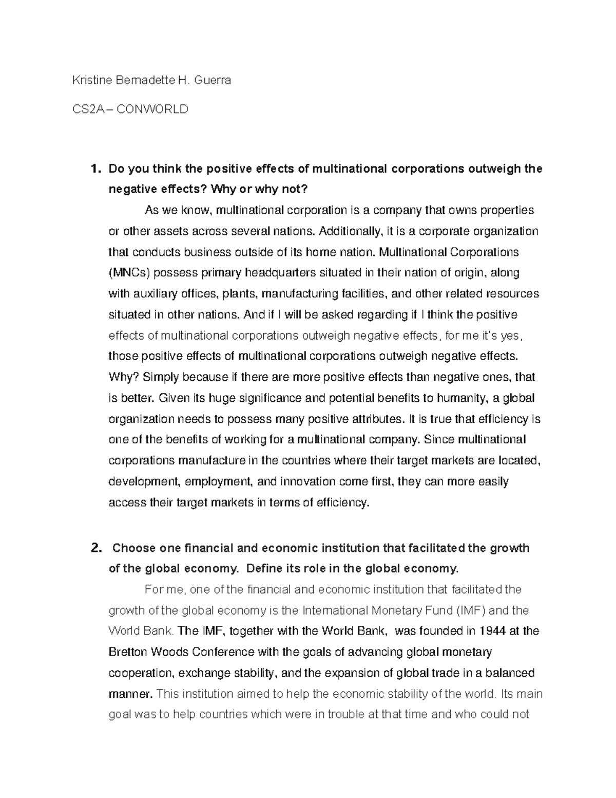 Conworld - MNC - Guerra, Kristine Bernadette H - Kristine Bernadette H ...