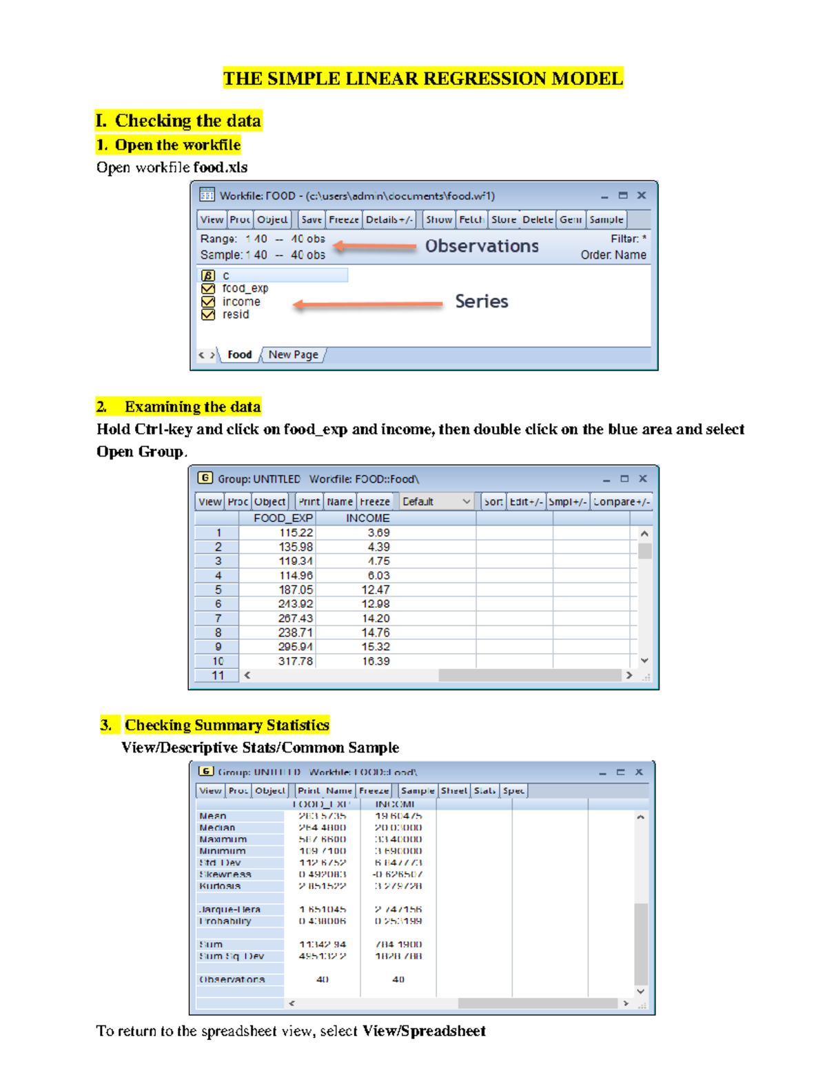 Simple Linear Regression Model - THE SIMPLE LINEAR REGRESSION MODEL I ...