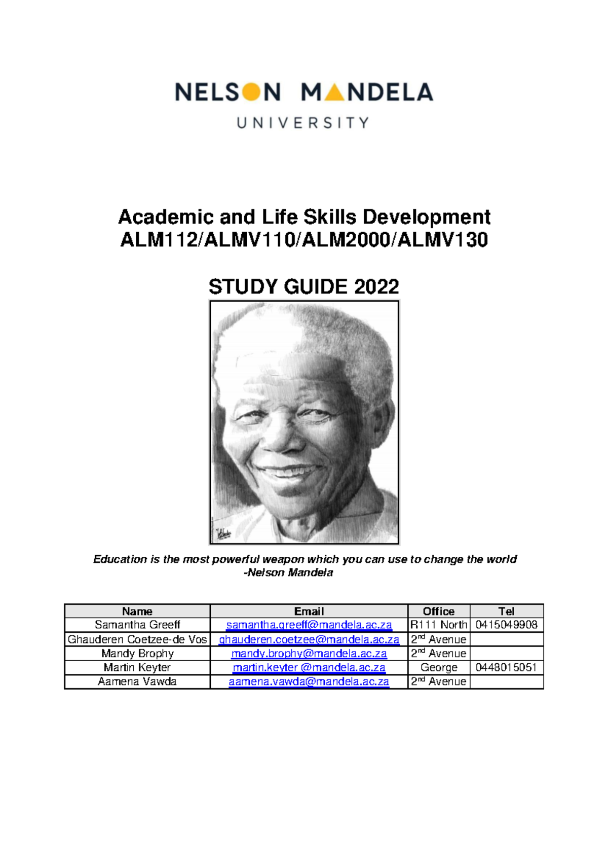 ALM 2nd year Study Guide 2022 - Academic and Life Skills Development ...